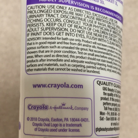 Crayola | Bath & Body | Nwt Crayola Royal Purple Bathtub Paint | Poshmark